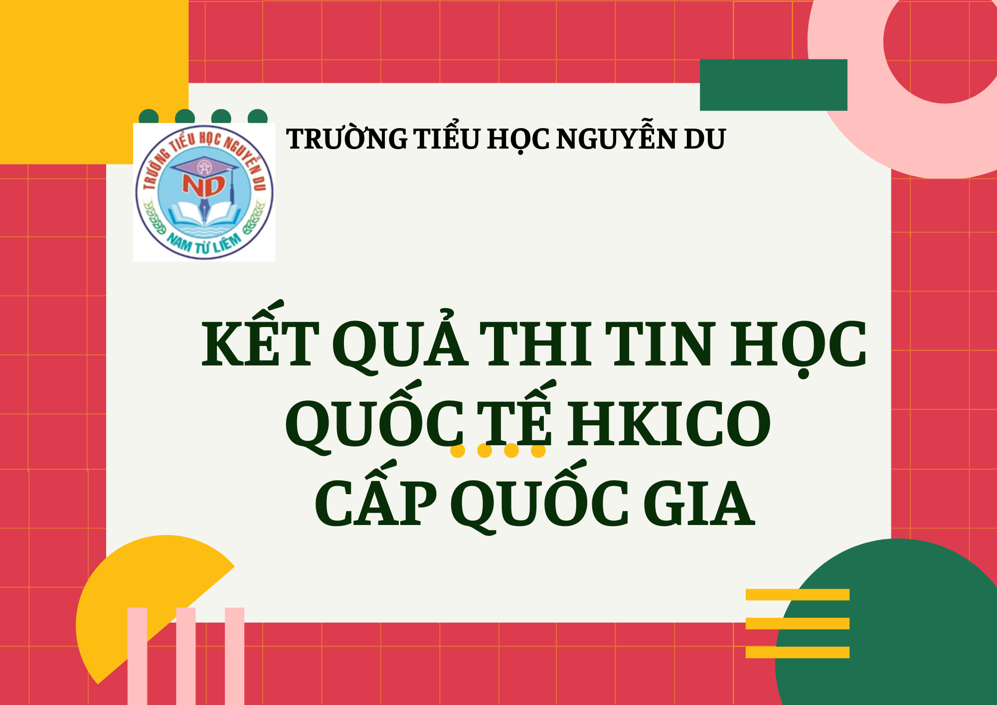 Vinh danh học sinh đạt giải Tin học Quốc tế HKICO cấp Quốc gia 2025 ...